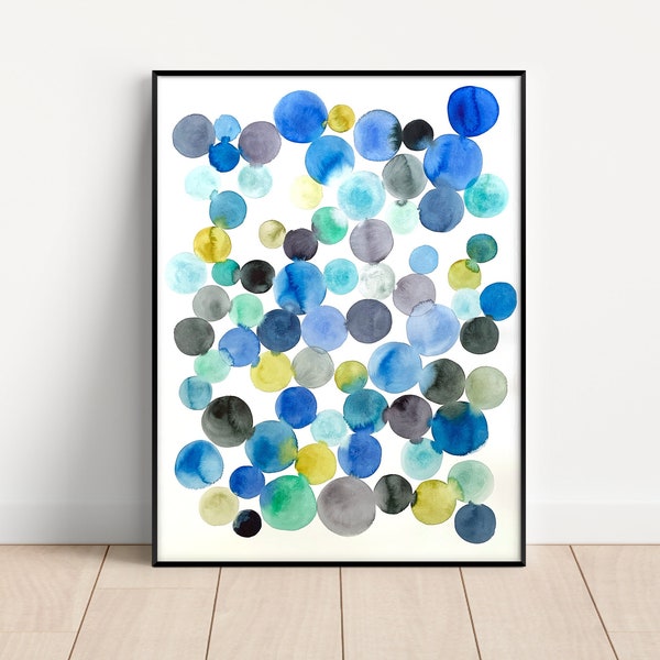Watercolor Circles - Etsy