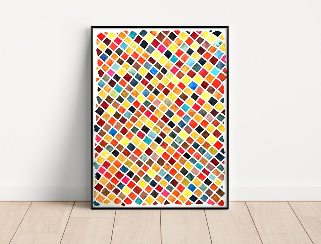 Original Extra Large Abstract Watercolor Color Block Watercolor ...