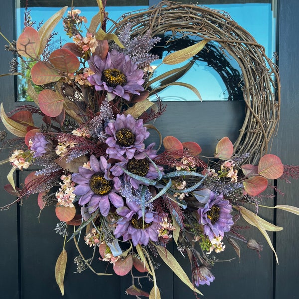 Purple Fall Wreath - Etsy