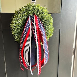 Ribbon Set for Fourth of July, Ribbon Bundle in Red White and Navy Blue ...