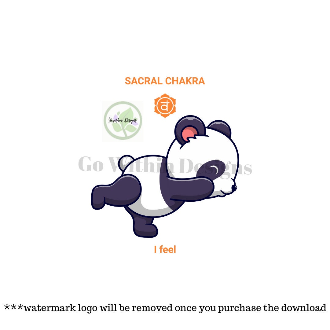 Sacral Chakra........ Cute Panda Transparent Printable to Put on ...