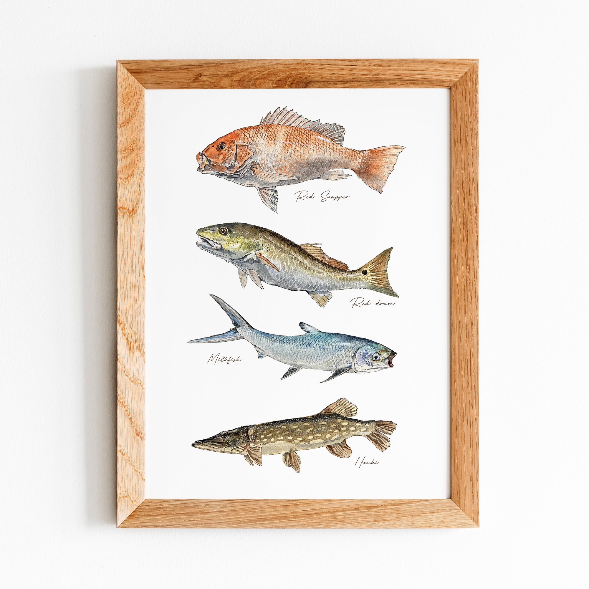 PRINTABLE Fish Watercolor Print Handwork Painting Poster - Etsy