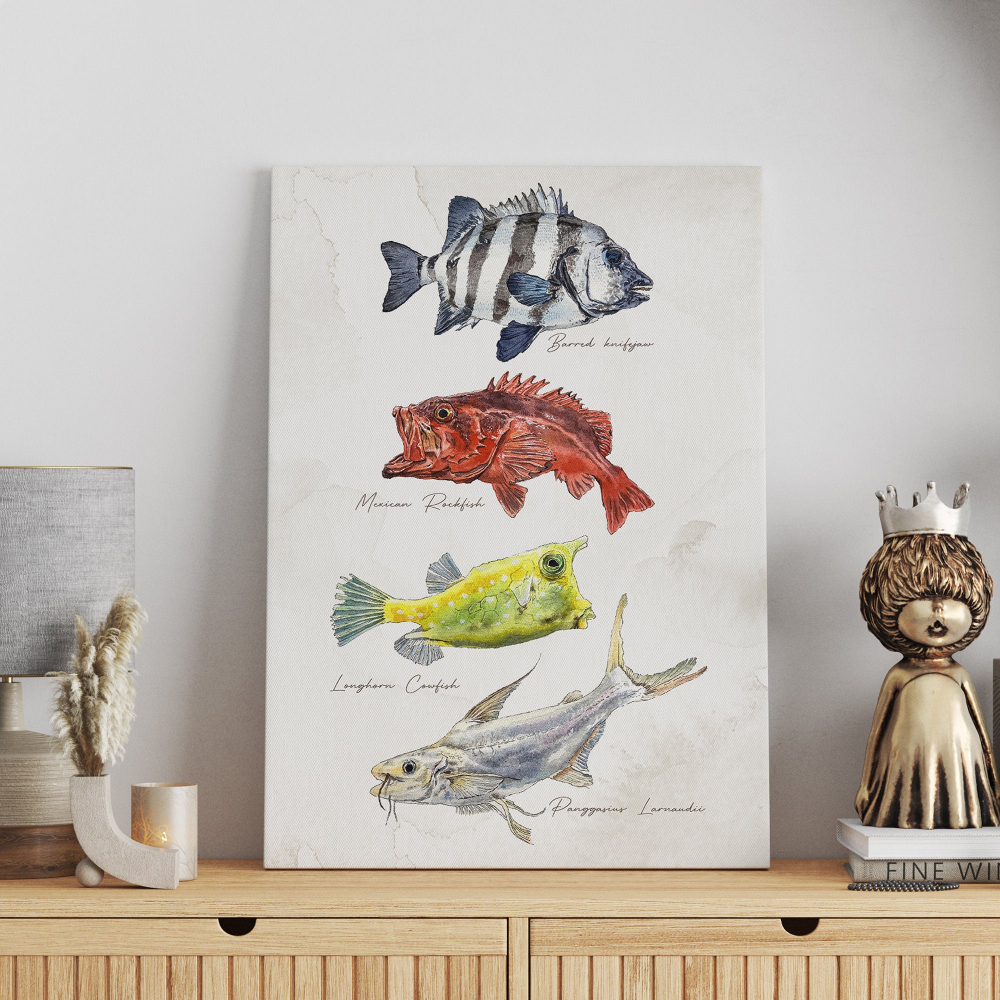 PRINTABLE Fish Watercolor Print Handwork Painting Poster - Etsy