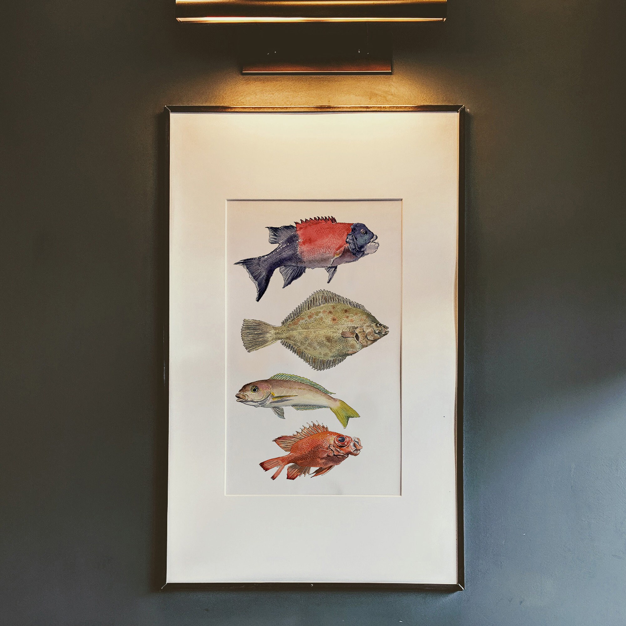 PRINTABLE Fish Watercolor Print, Handwork Painting Poster, Fish ...