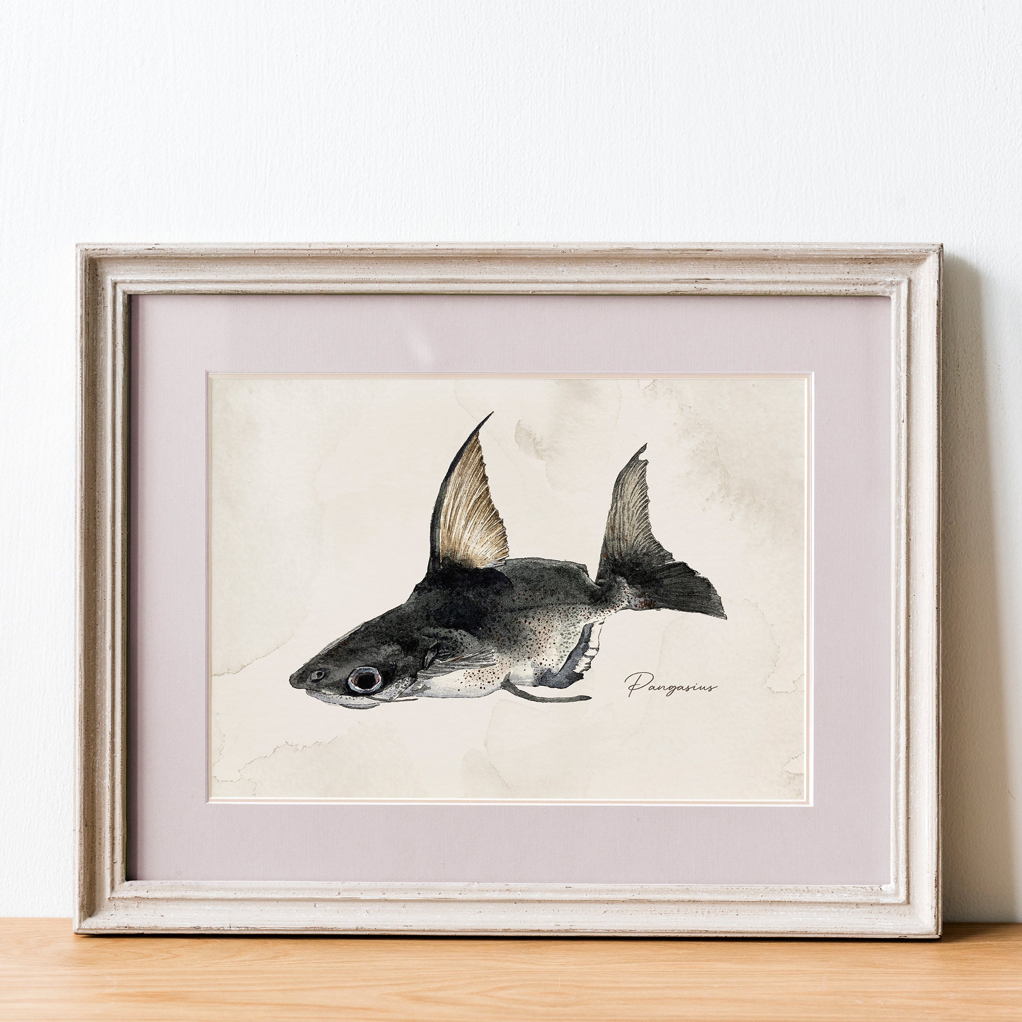 PRINTABLE Fish Watercolor Print, River Fish, Vintage Poster, Fish ...