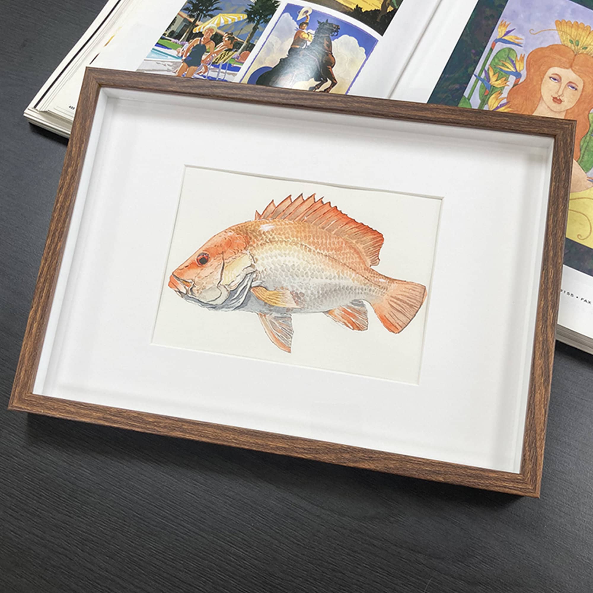 PRINTABLE Fish Watercolor Print, Small Frame Only, Vintage Poster, Fish ...