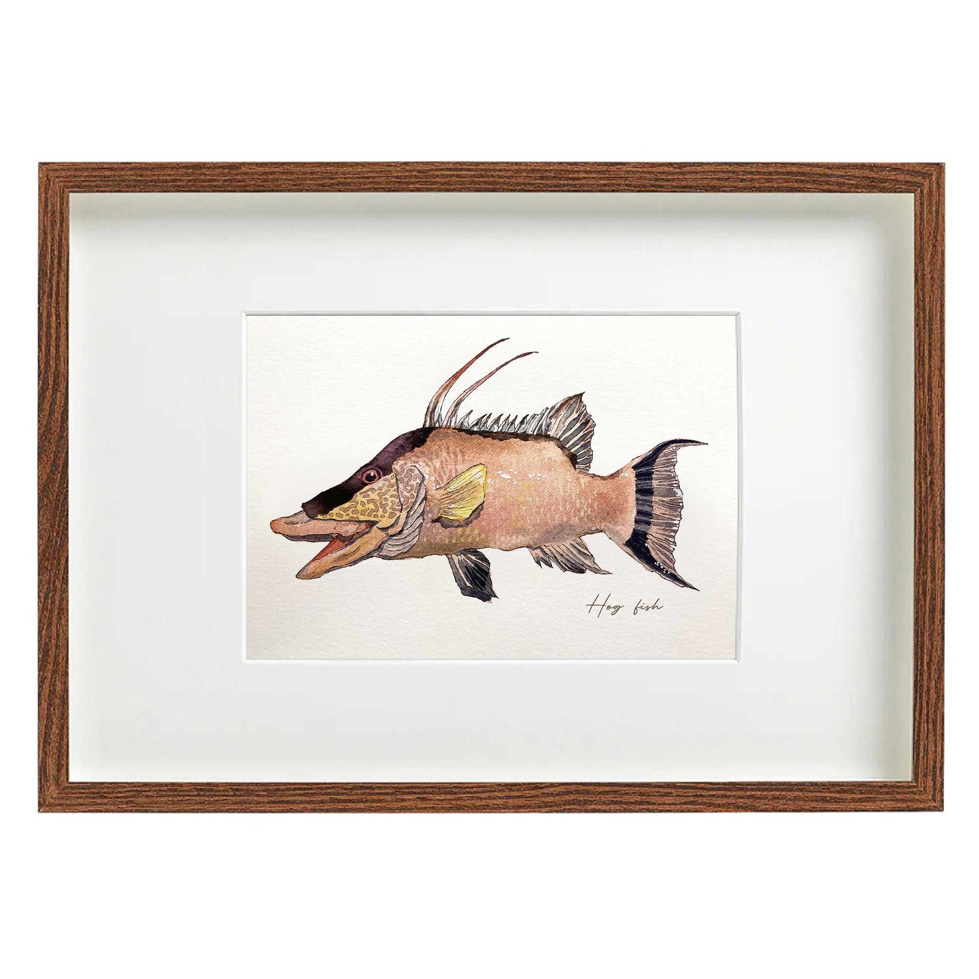 PRINTABLE Fish Watercolor Print, Handwork Painting Poster, Fish ...