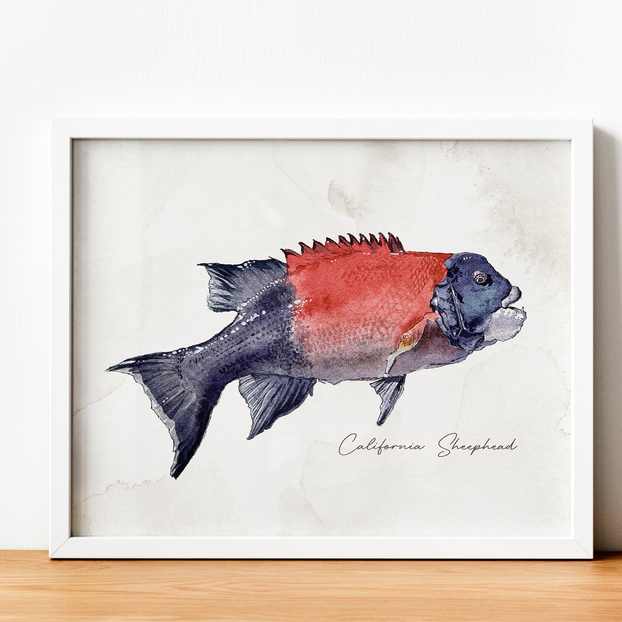 PRINTABLE Fish Watercolor Print, Handwork Painting Poster, Fish ...