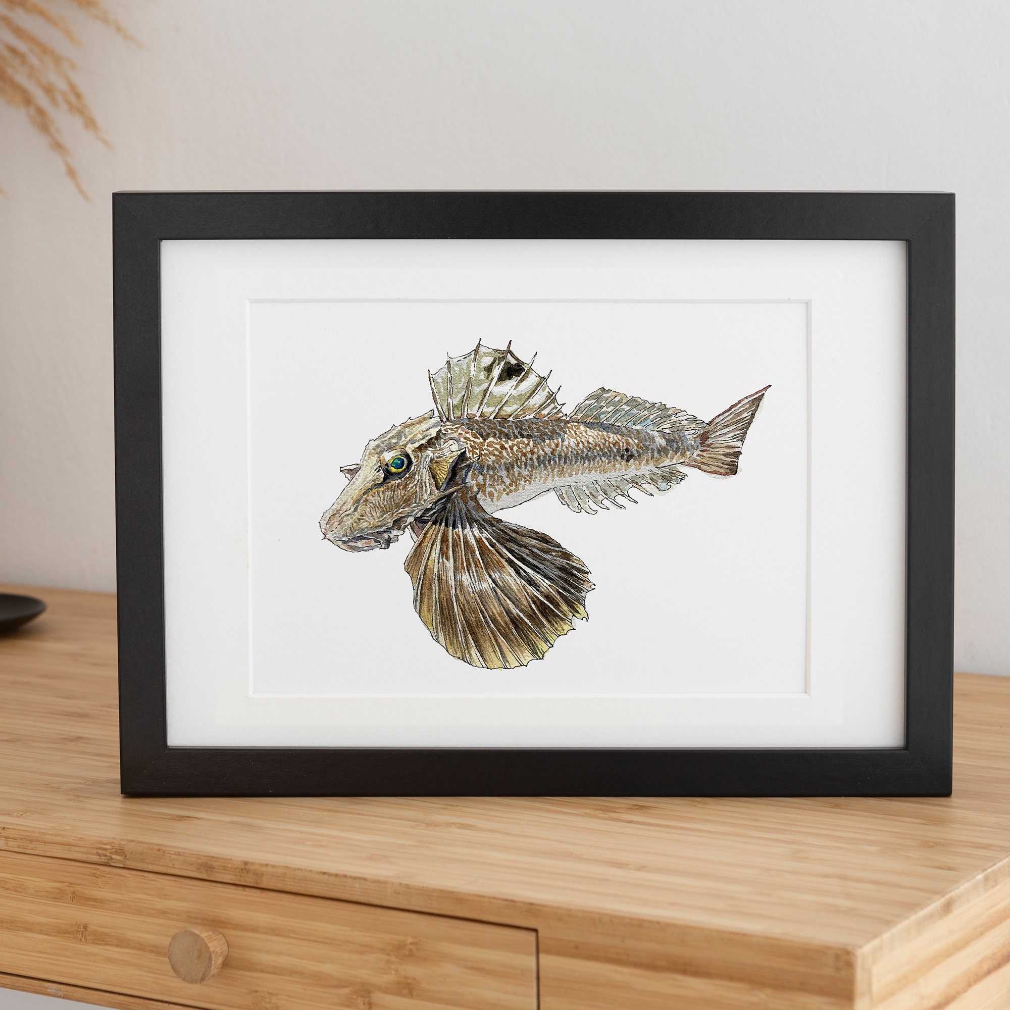 PRINTABLE Fish Watercolor Print, Handwork Painting Poster, Fish ...