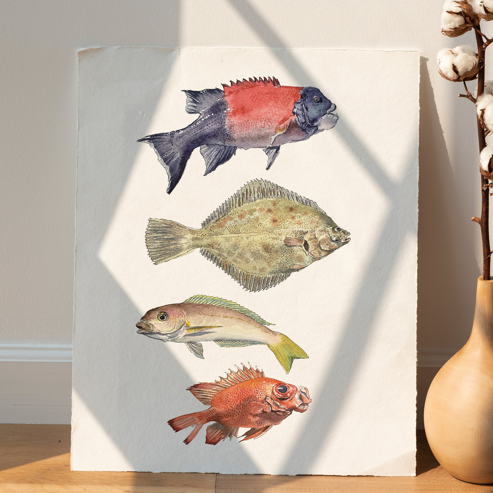 PRINTABLE Fish Watercolor Print Handwork Painting Poster - Etsy