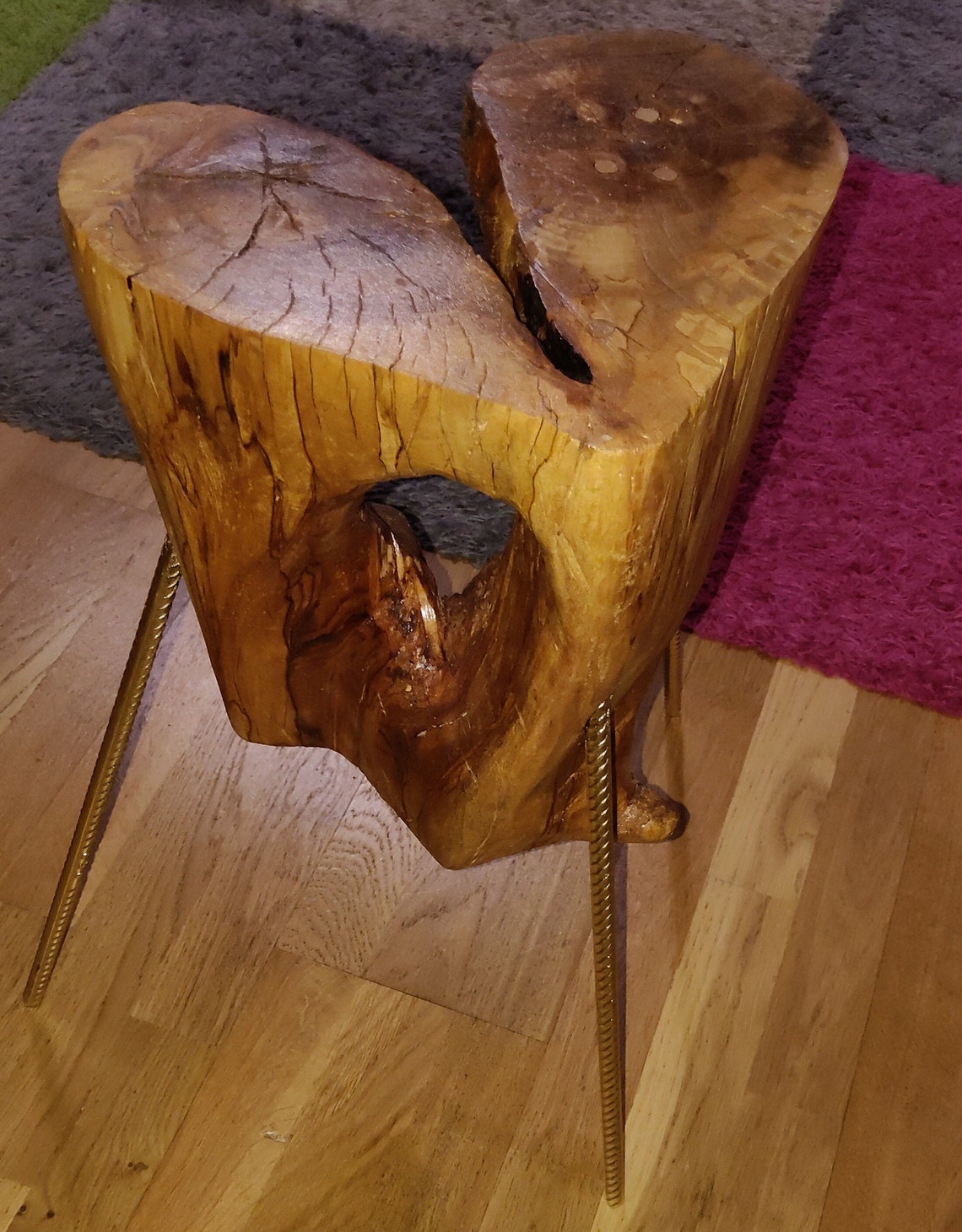 Unique Handmade Wooden Heart-shaped Coffee Table - Etsy UK
