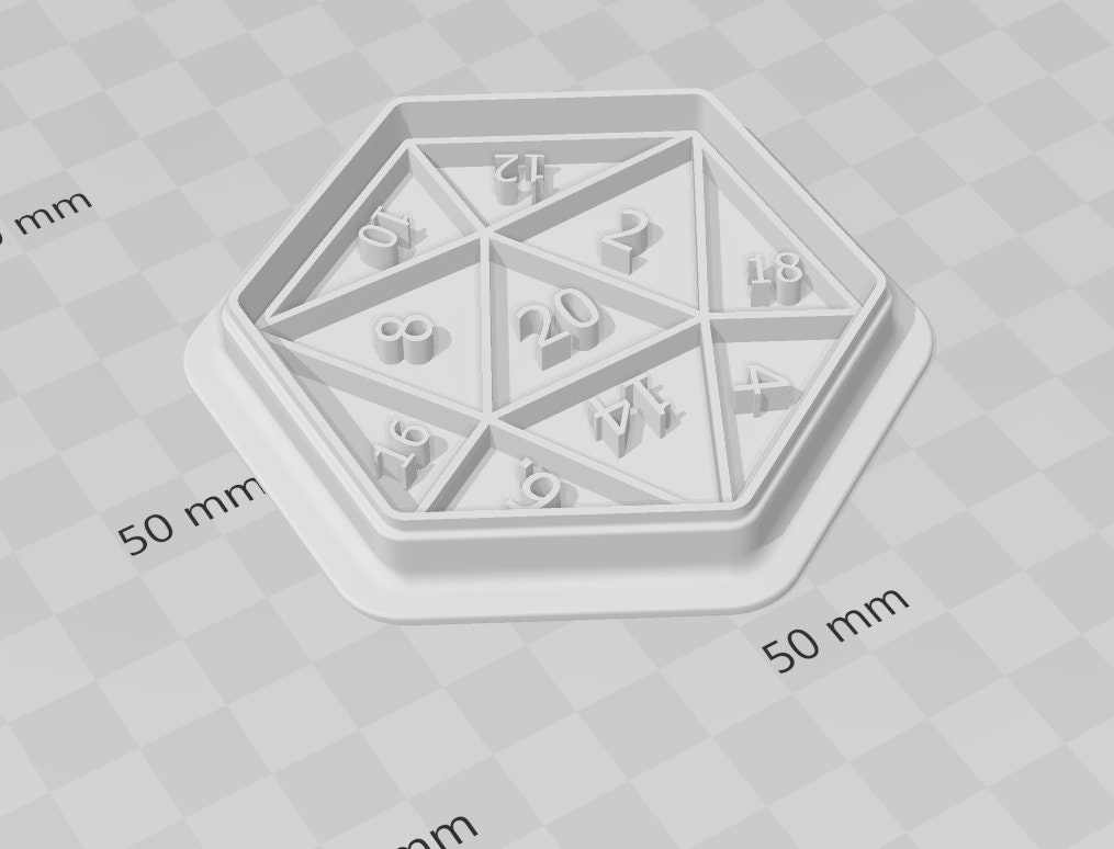 Digital D20 Dice Cutter & Stamp STL 3D imprimable - Etsy France