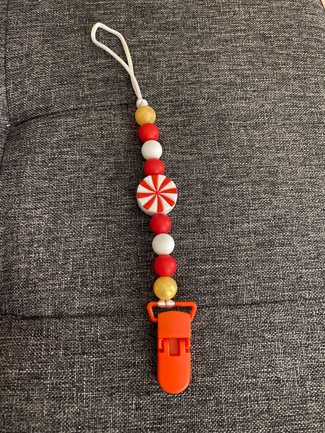 Peppermint Pacifier Clip - Etsy