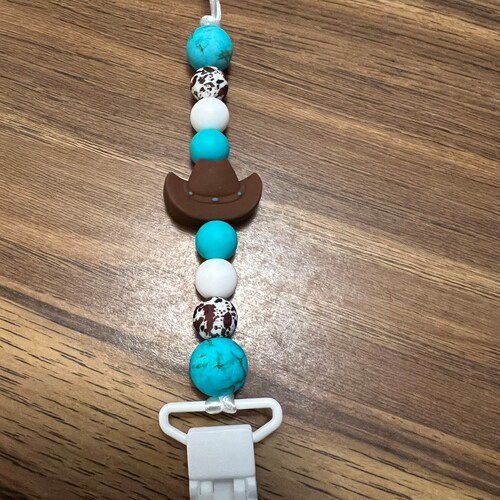 Pacifier Clip Cowboy Horse Rodeo Paci Leash Personalized - Etsy
