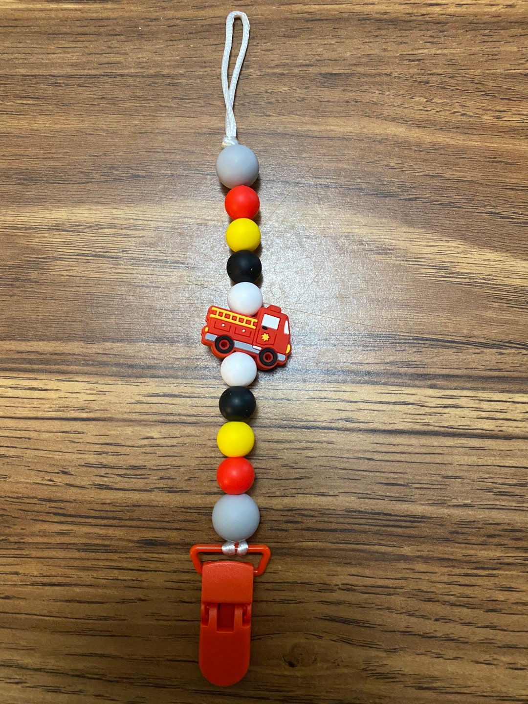 Fire Truck Pacifier Clip - Etsy