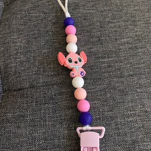 Stitch/ Angel Pacifier Clip - Etsy
