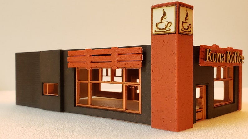 HO Scale Modern Fast Food Restaurant Kit - Etsy