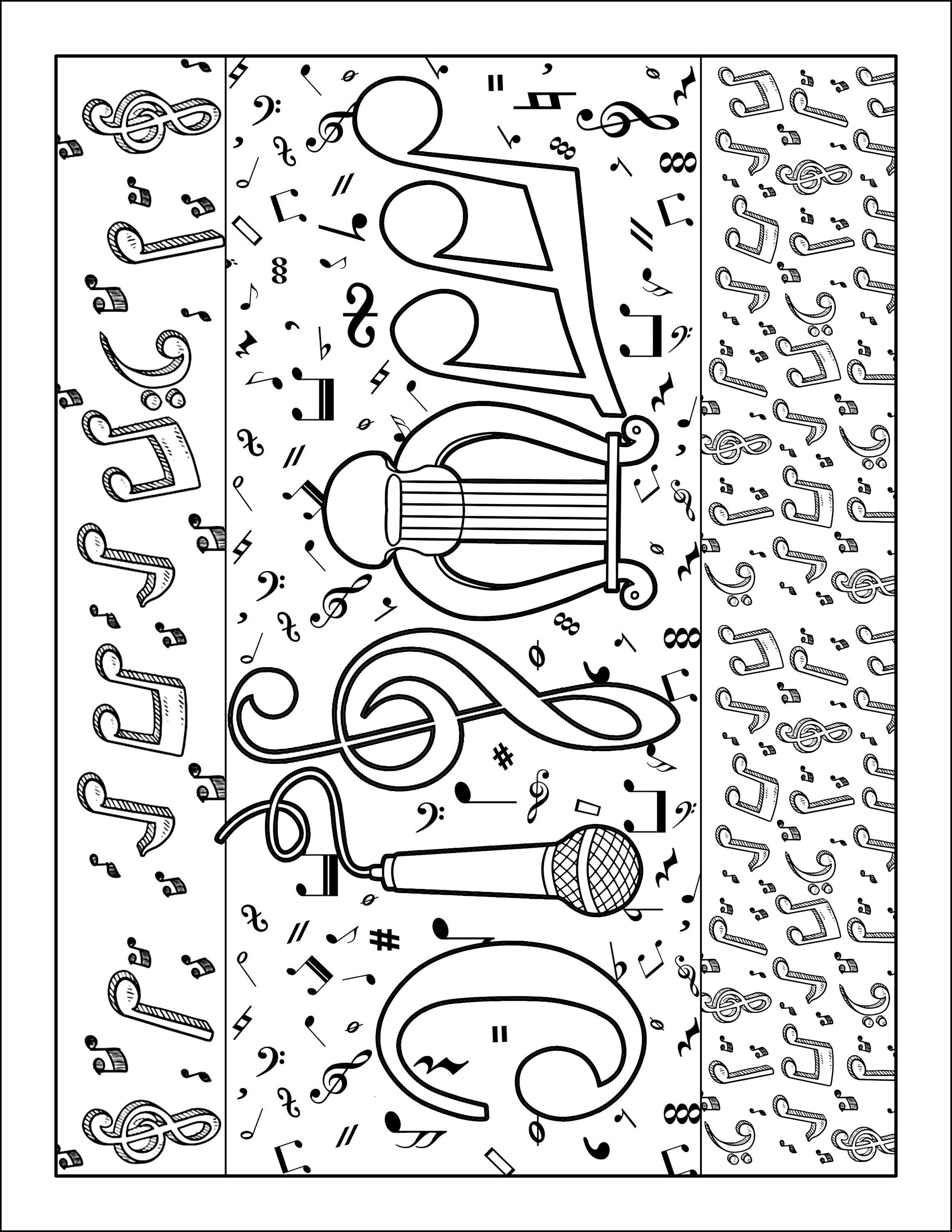 Children's-themed Basic Musical Scene Coloring Pages to Enjoy! - Etsy