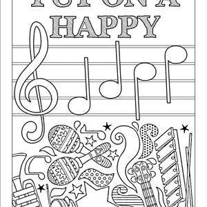 Children's-themed Basic Musical Scene Coloring Pages to Enjoy! - Etsy