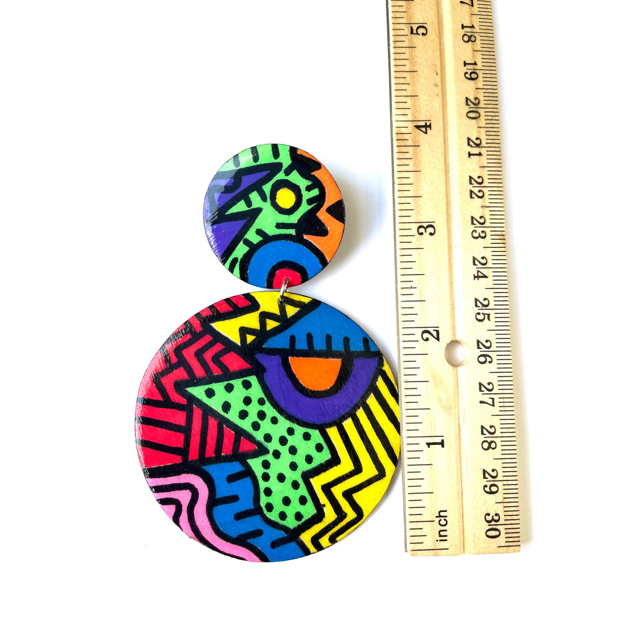 BOLD, Colorful, and Dynamic Statement Earrings With Intricate Geometric ...