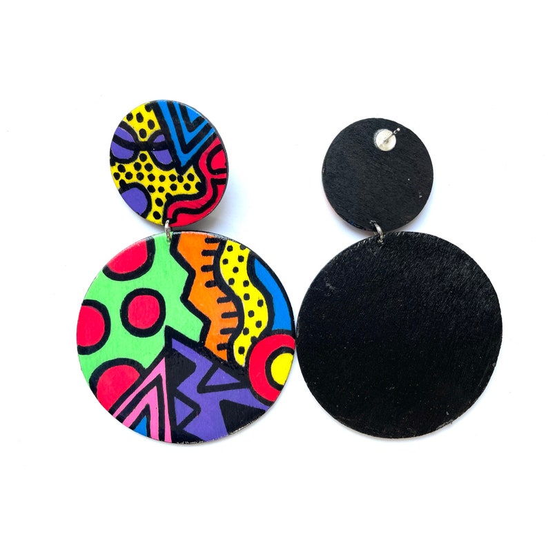 BOLD, Colorful, and Dynamic Statement Earrings With Intricate Geometric ...