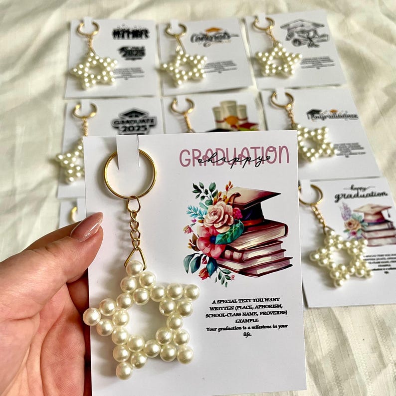 Custom Class of 2025 Keychain, College Graduation Key Favor, College ...