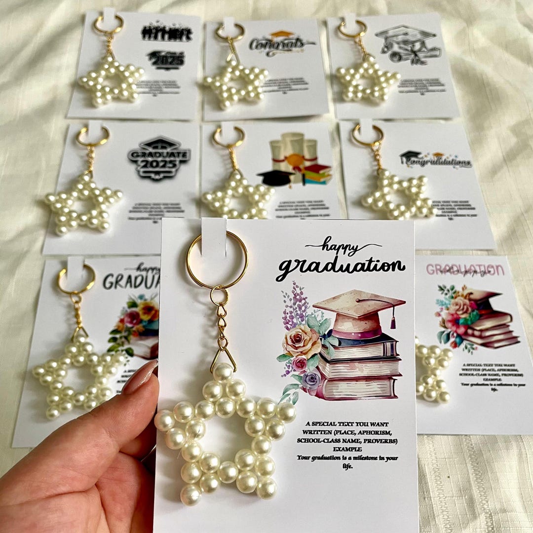 Custom Class of 2025 Keychain, College Graduation Key Favor, College ...