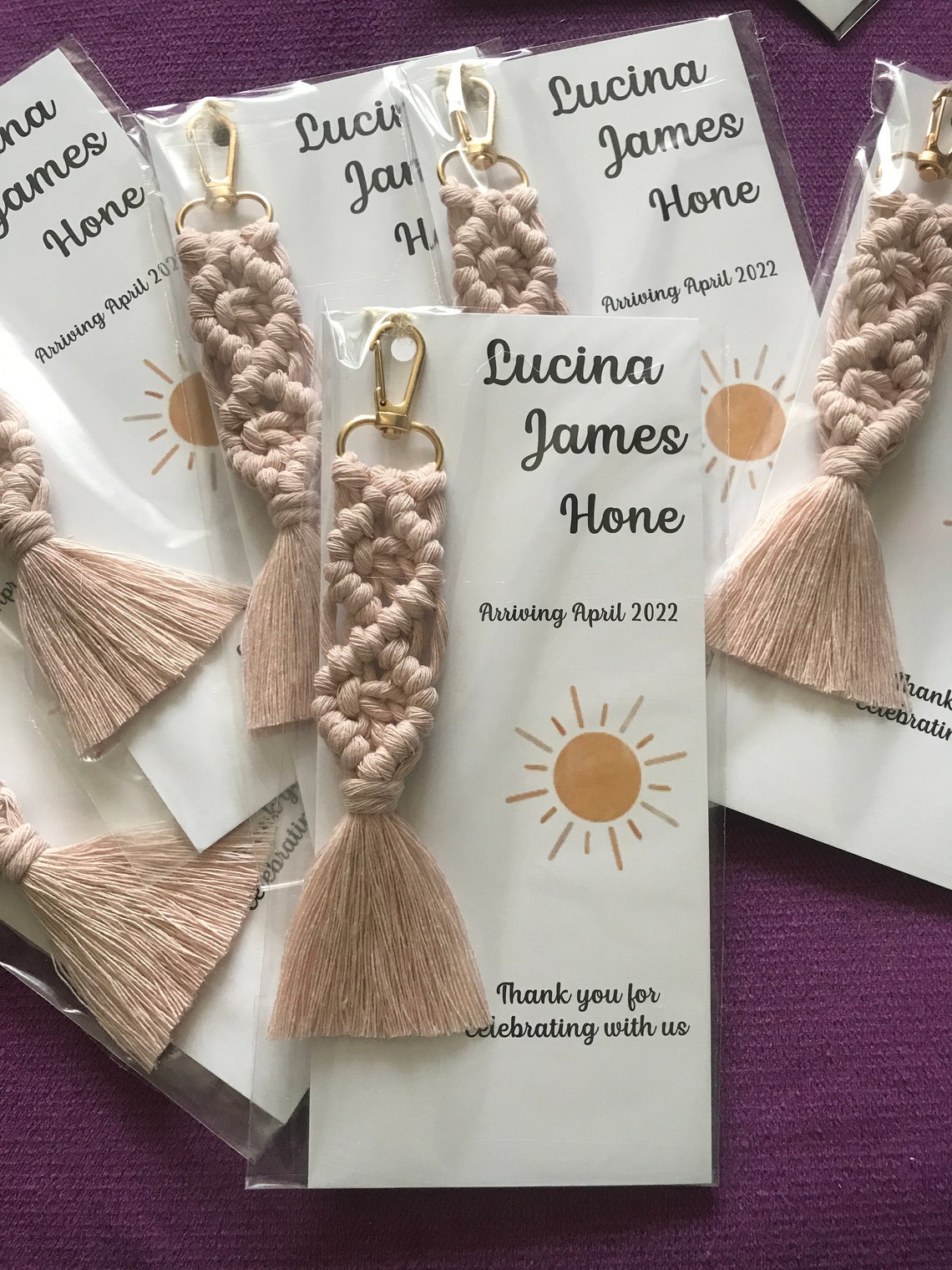 Boho Sun Bulk Macrame Keychains Macrame Bachelorette Gifts - Etsy