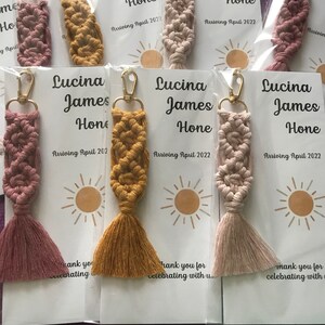 Boho Sun Bulk Macrame Keychains, Macrame Bachelorette Gifts, Macramé ...