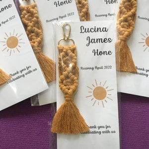 Boho Sun Bulk Macrame Keychains, Macrame Bachelorette Gifts, Macramé ...
