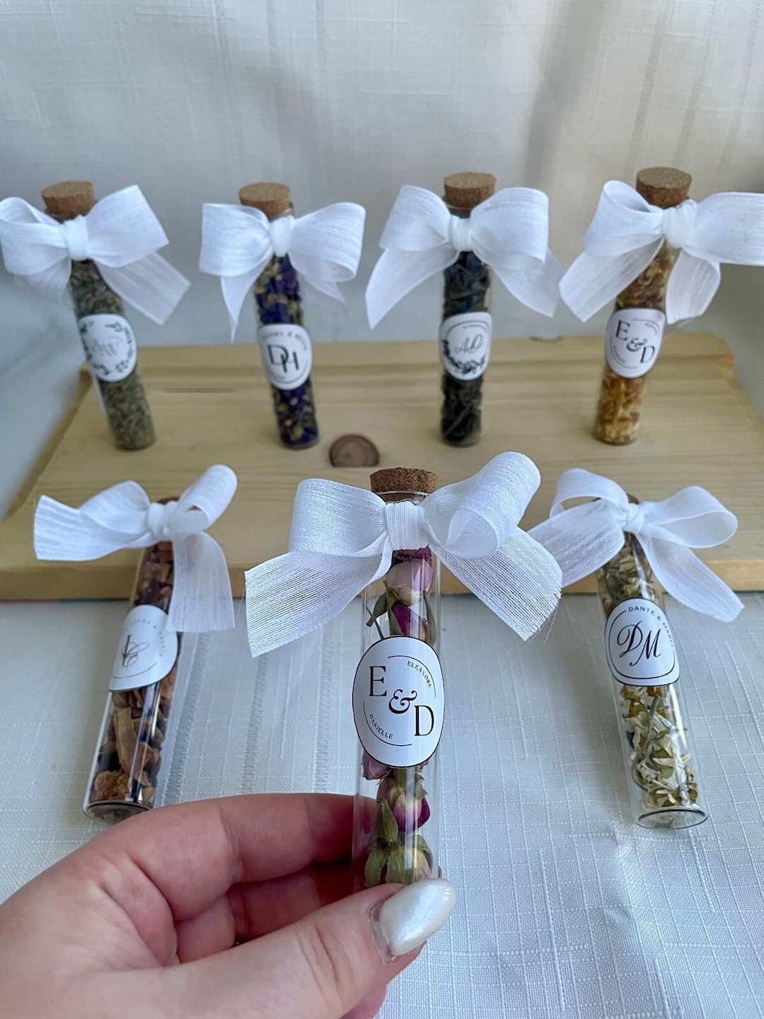 Personalized Wedding Tea Favors Guests, Bulk Rustic Wedding Favor, Wood ...