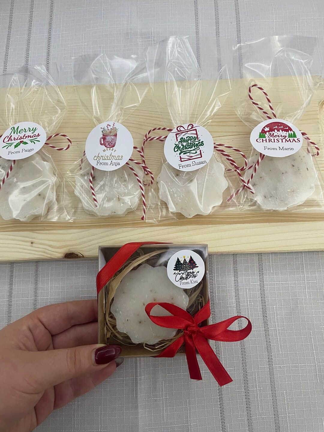 Merry Christmas Mini Soap Favors, Bulk Happy Holidays Gift, Christmas ...