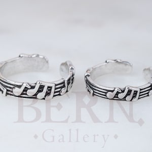 Music Note Couple Ring • Silver Ring • Music • Guitar • Personalized ...