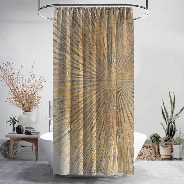 Gold Shower Curtain - Etsy