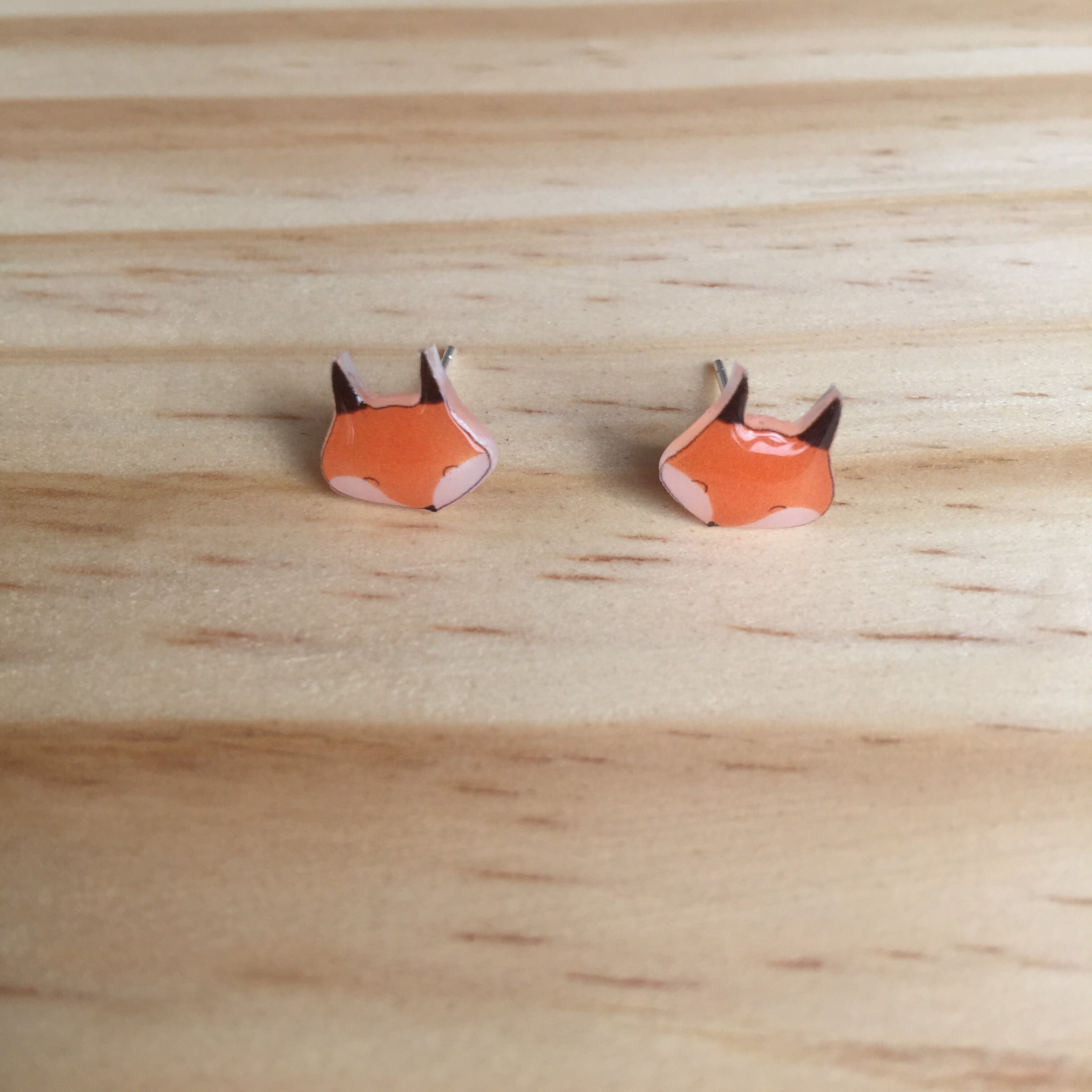 Fox Studs 925 Silver Fox Fox Ears Fox Clips Fresh Ears - Etsy UK