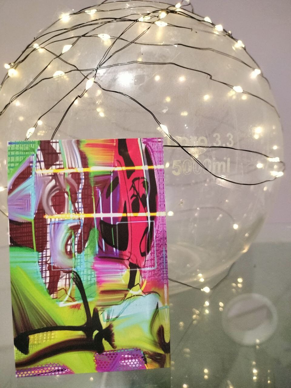 Modern Digital Postcard acid Doppelganger Unusual Picture Individual ...