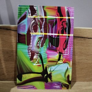 Modern Digital Postcard acid Doppelganger Unusual Picture Individual ...