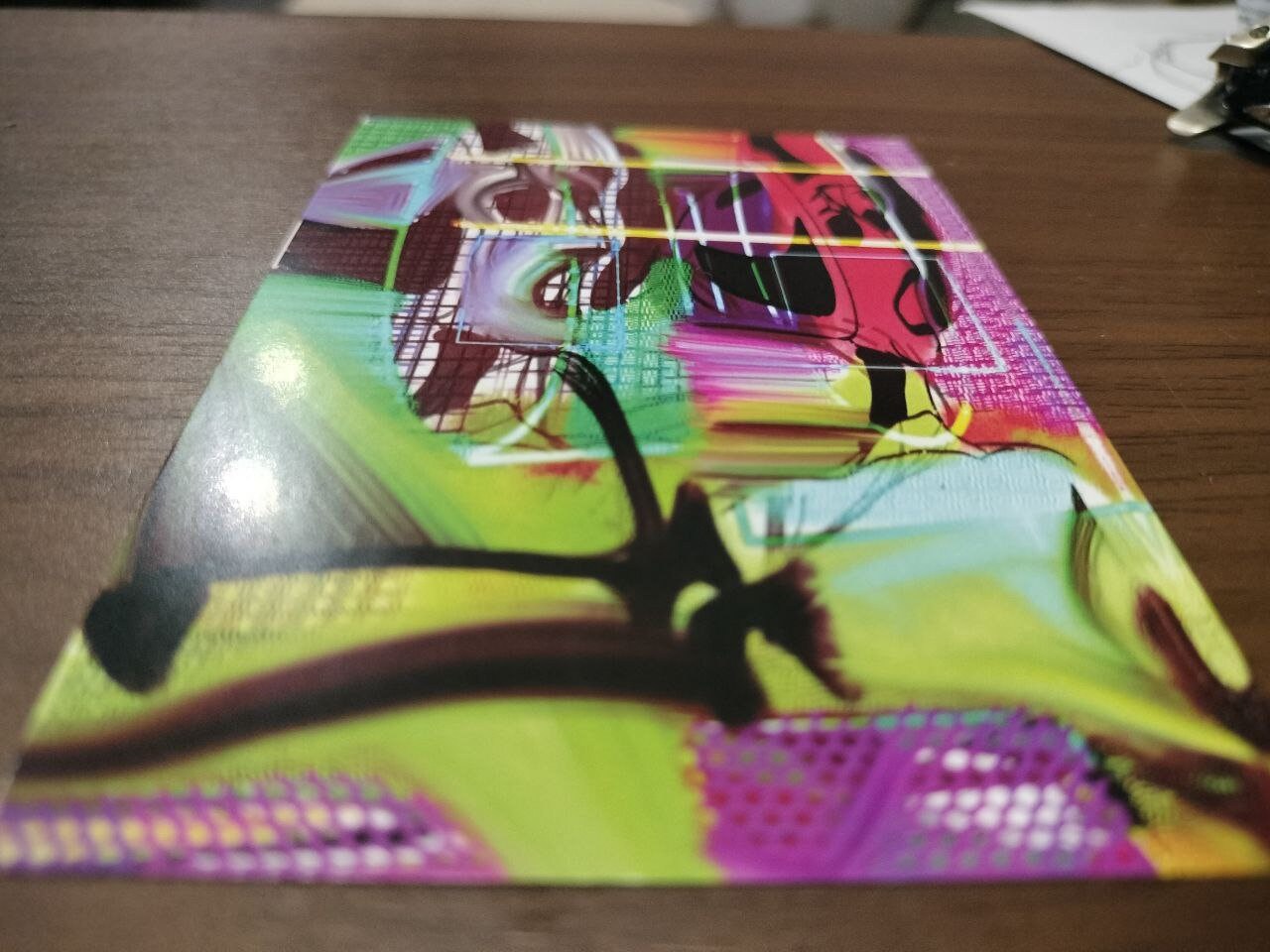 Modern Digital Postcard acid Doppelganger Unusual Picture Individual ...