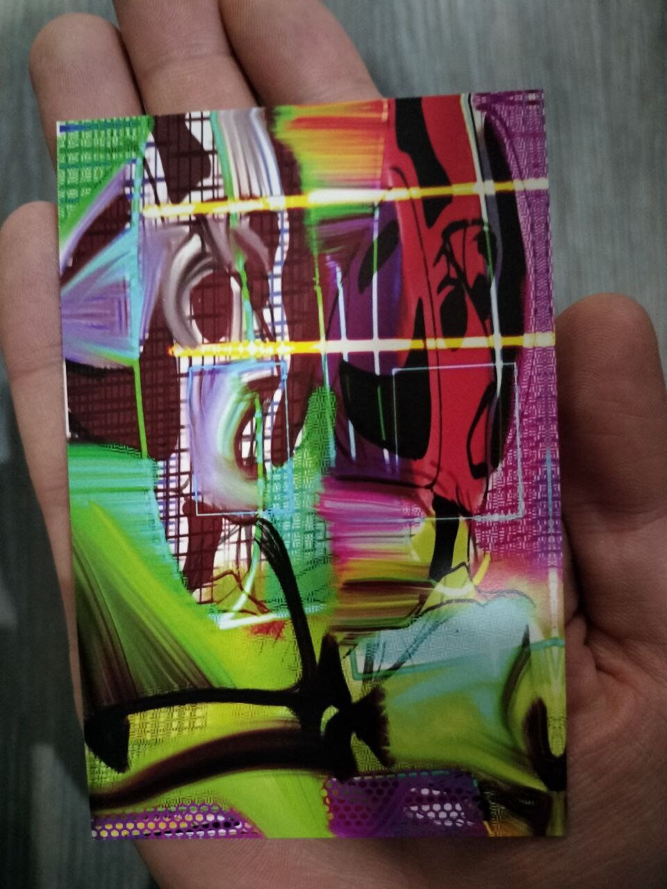 Modern Digital Postcard acid Doppelganger Unusual Picture Individual ...