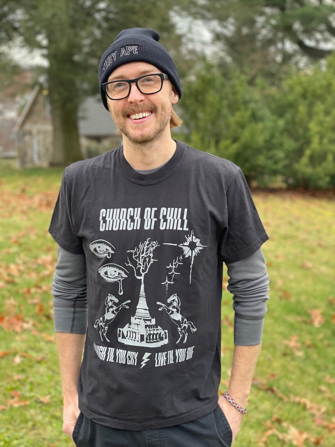 Church of Chill T-shirt "laugh Til You Cry Live Til You Die" - Etsy