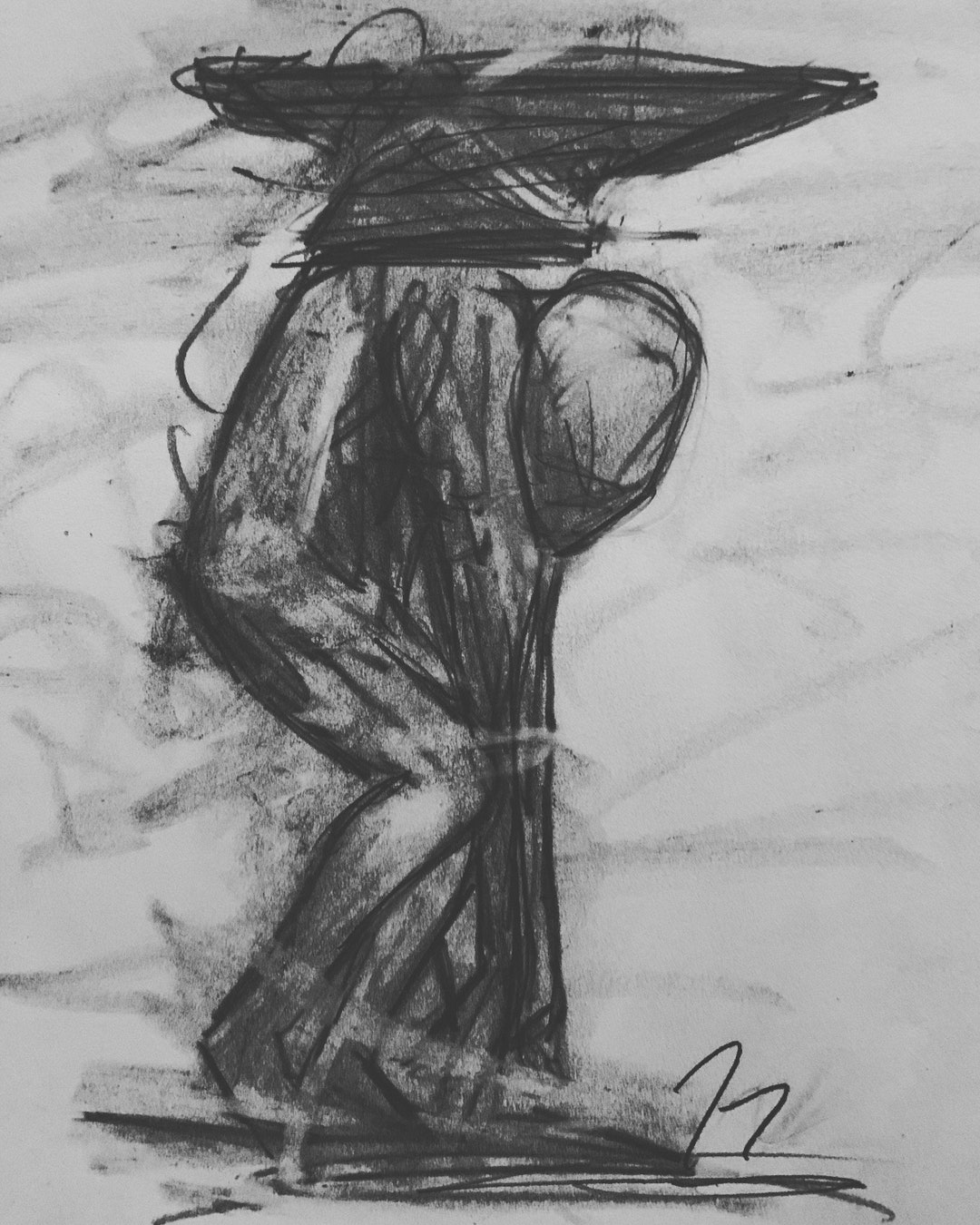 Graphite heavy Pencil Drawing PRINT Gifts for Her Gifts - Etsy