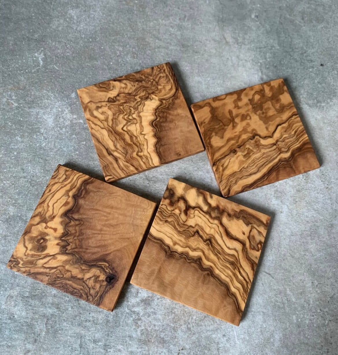 Olive Wood Coasters Set of 2 - Etsy
