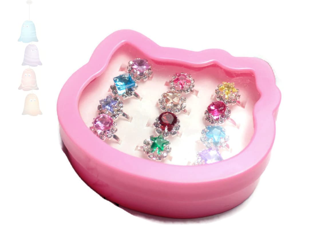 Rings for Girls Kids Dress up Rings Jewelry Set Lovely Toys for Little ...