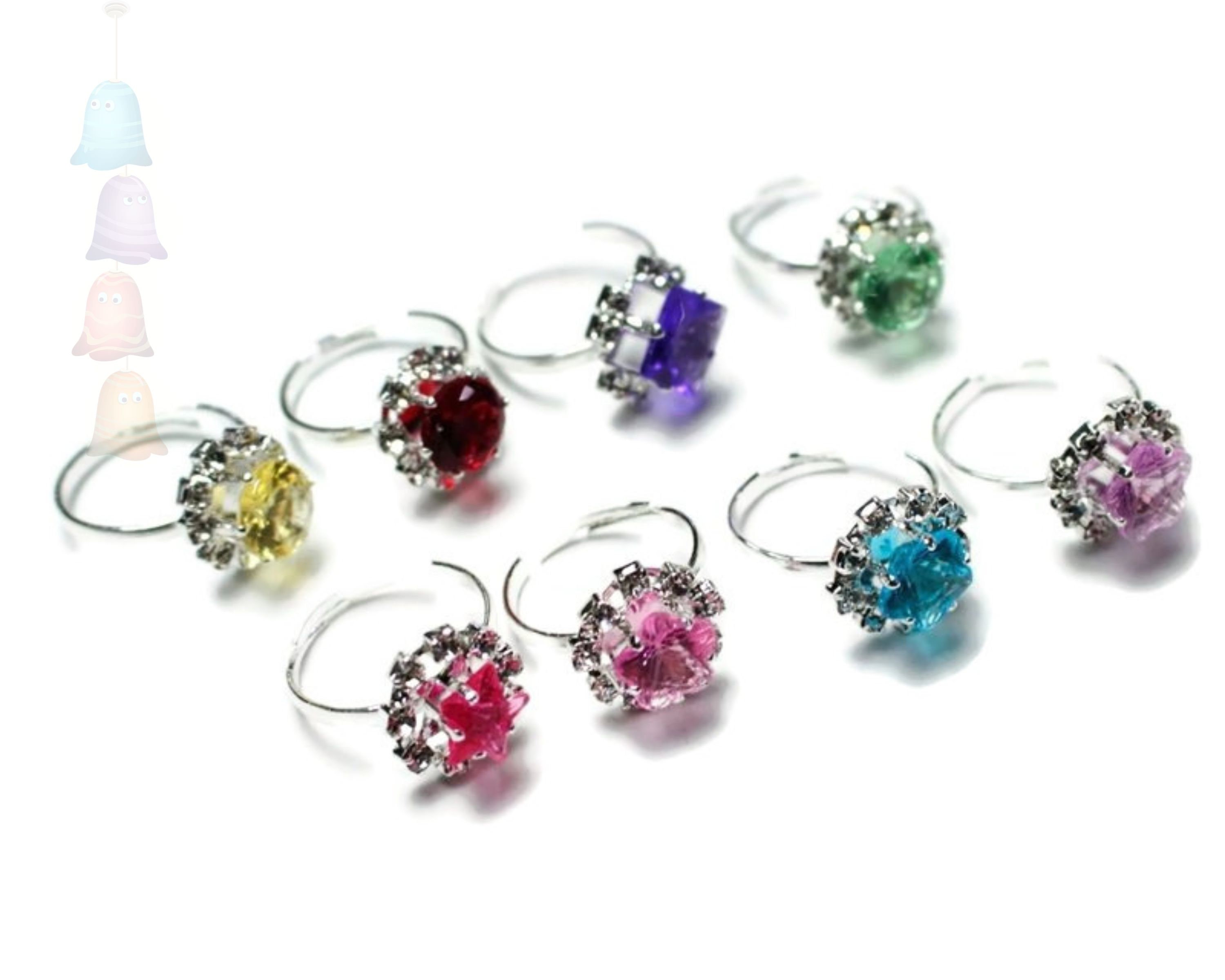 Rings for Girls Kids Dress up Rings Jewelry Set Lovely Toys for Little ...