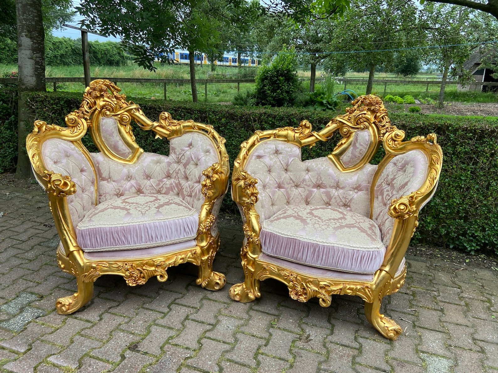 Baroque/rococo Bergere Chairs /throne Chairs/easy Chairs in - Etsy UK