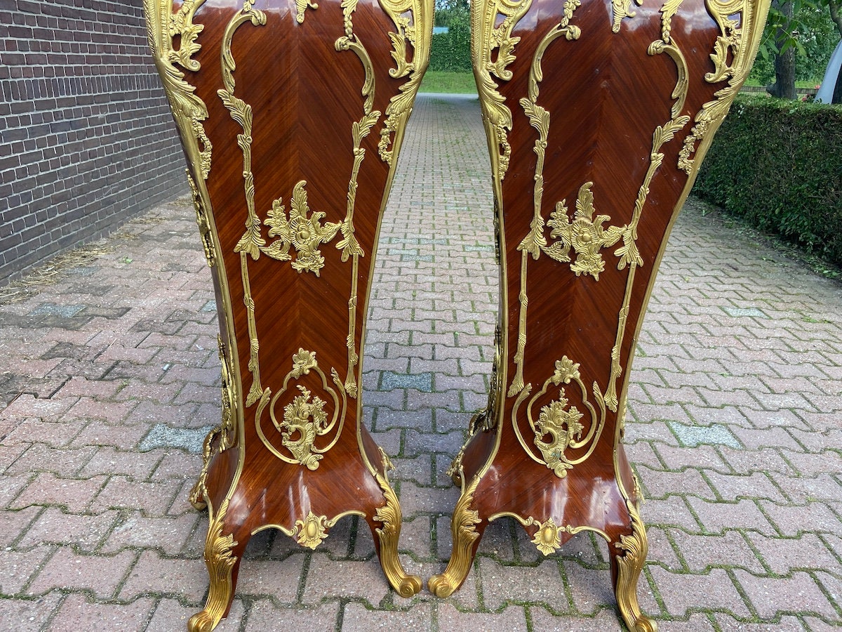 French Louis XVI / Baroque / Rococo Pedestals / Columns in Mahogany ...