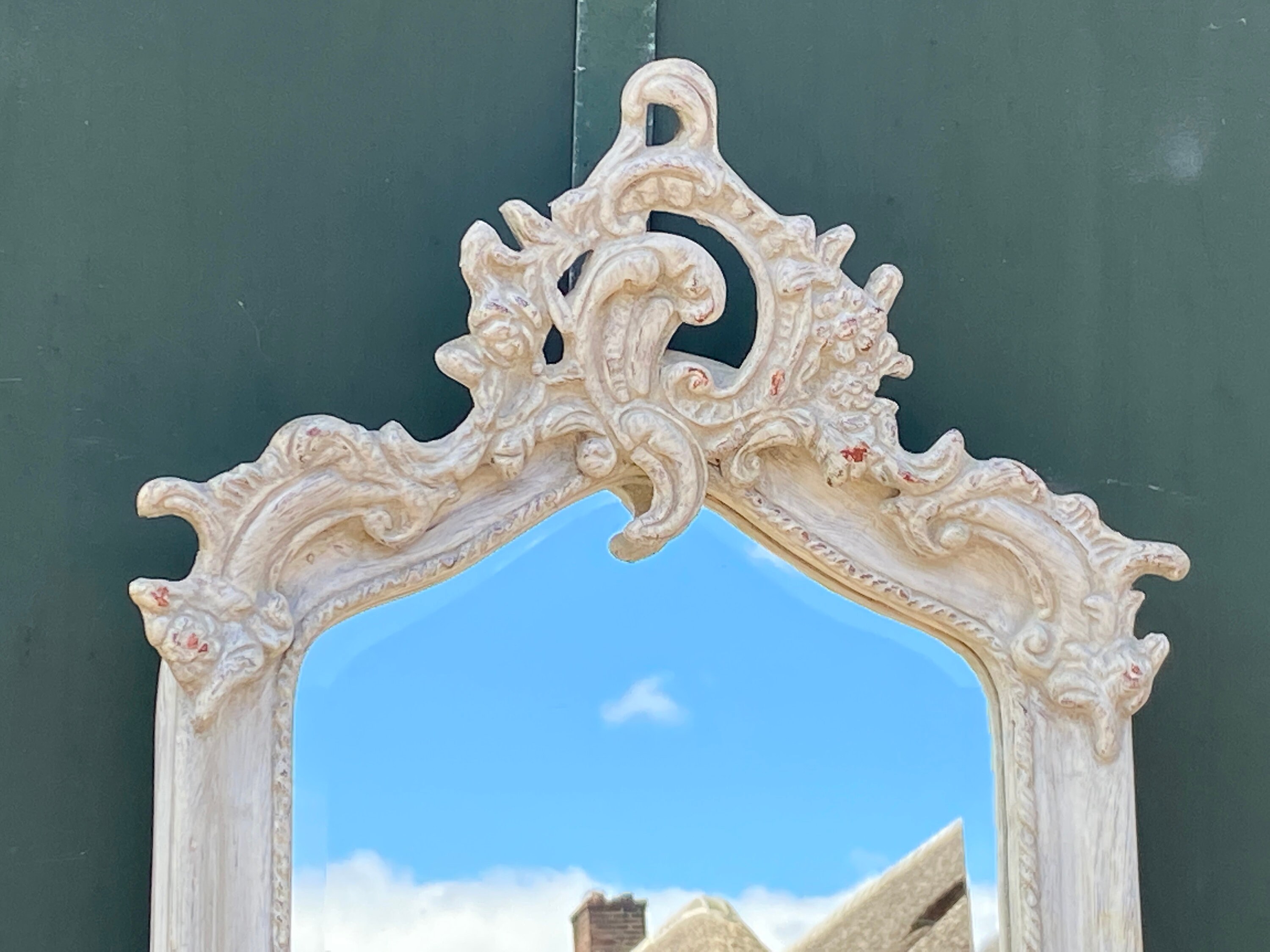 French Rococo Style Mirror in Full Length Antique Whitewash - Etsy