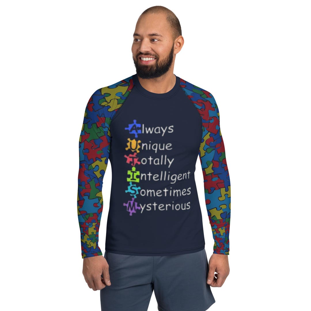 Men's Rash Guard-proceeds From This Item Will Be Donated to the Autism ...