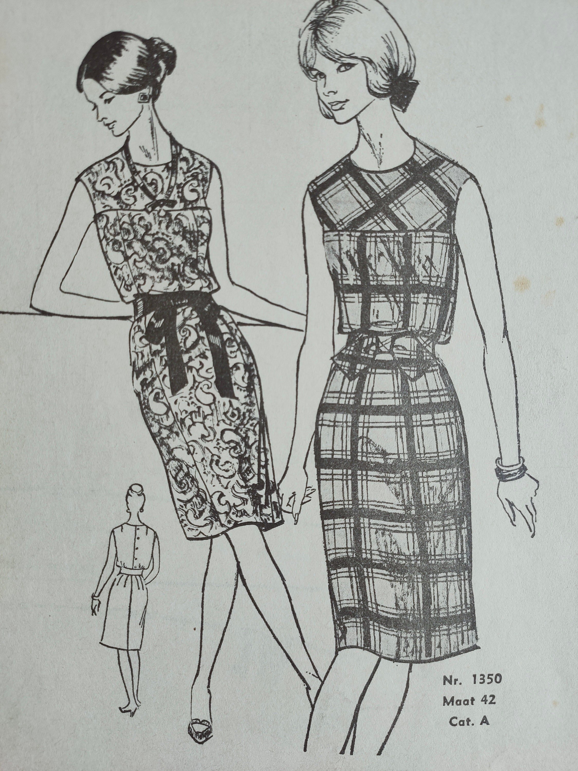 Vintage Sewing Pattern 1965 Women's Dress Size 40 - Etsy UK