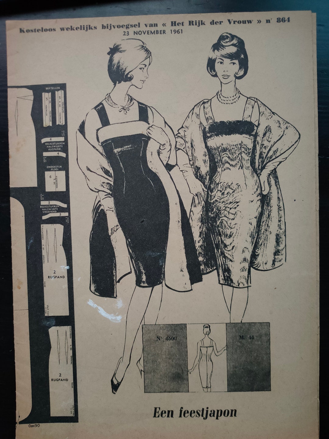 Vintage Sewing Pattern 1961 Dress and Stole Size 42 - Etsy